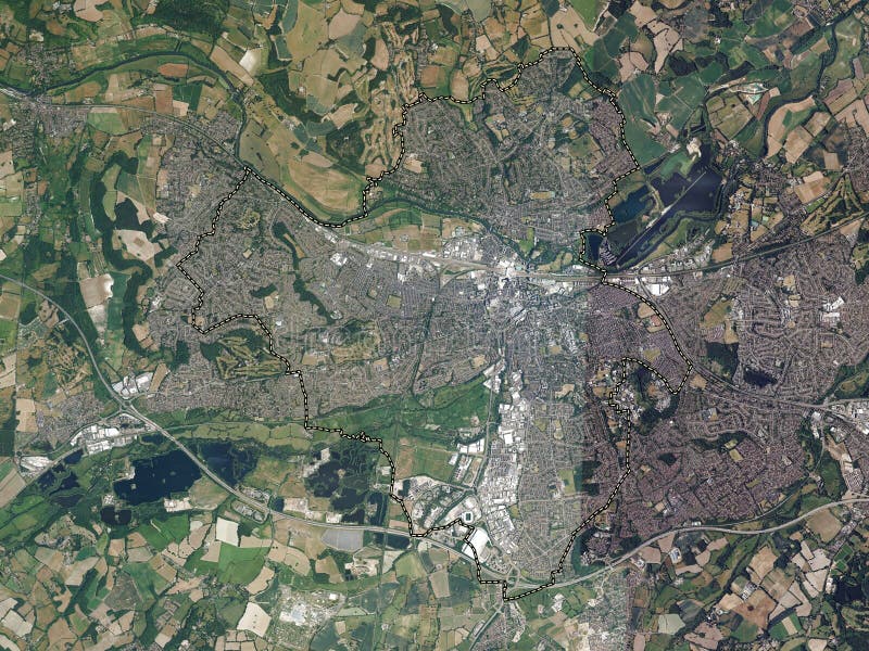 Reading, England - Great Britain. High-res Satellite. No Legend Stock ...