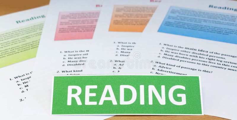 Reading English Word with Reading Sheets Stock Image - Image of test ...