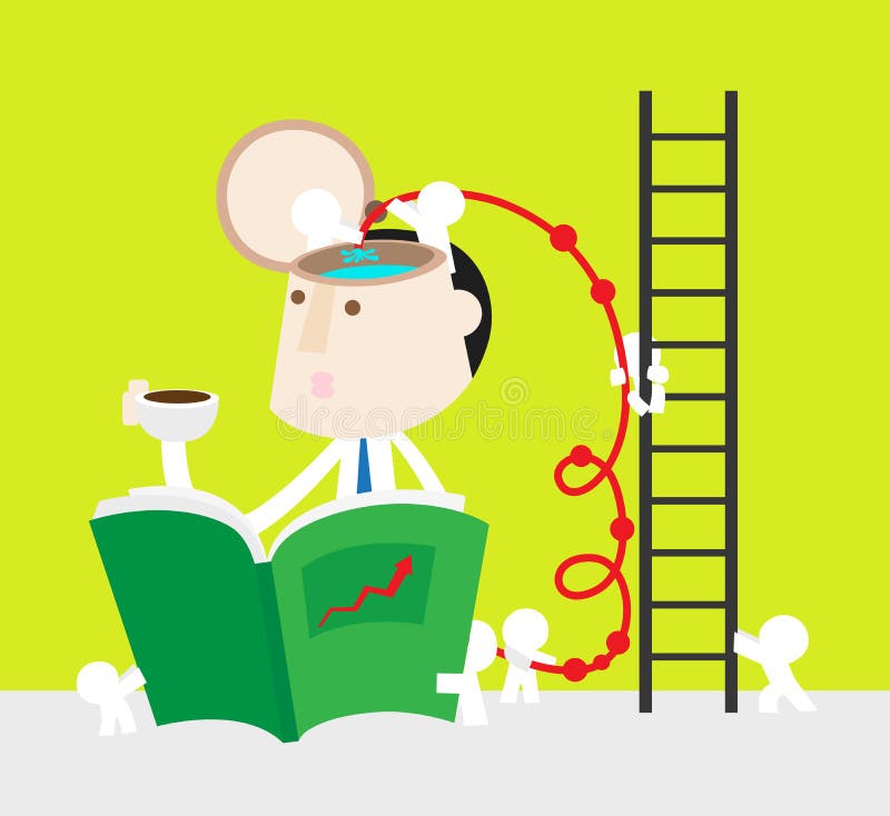 Enrich your mind stock illustration. Illustration of books - 84257439