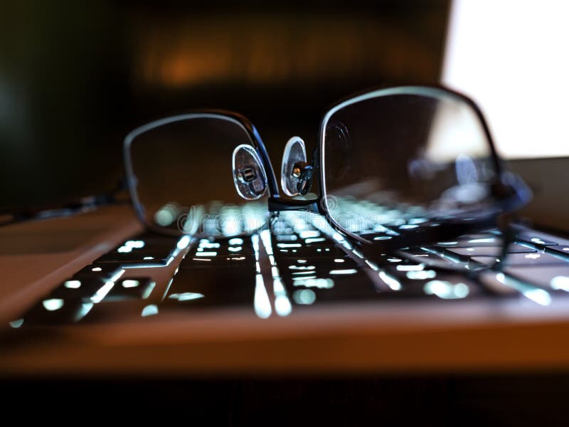 Modern Elegance Workplace. White Laptop on Foregro Stock Image - Image ...