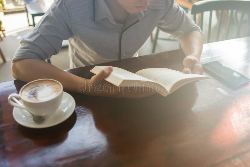 Reading Favourite Book in the Sunny Morning Stock Image - Image of ...