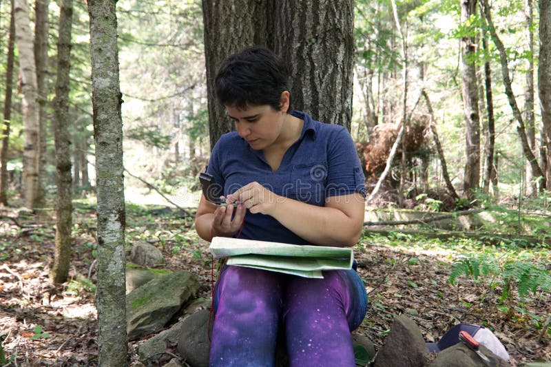 Reading and Finding Direction Stock Image - Image of outdoor ...