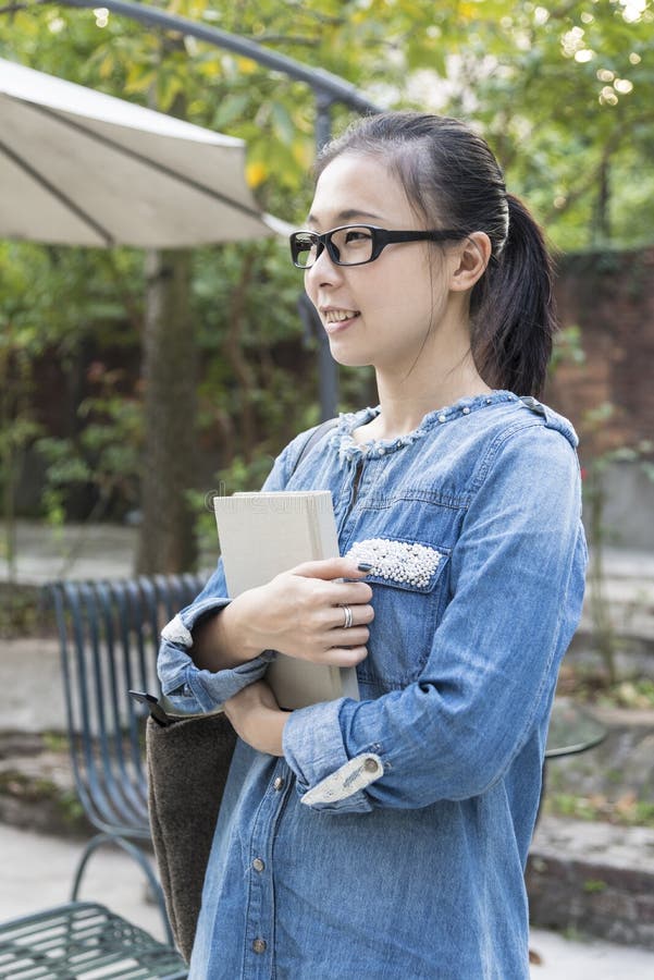 The reading girl stock image. Image of garden, youth - 27867587