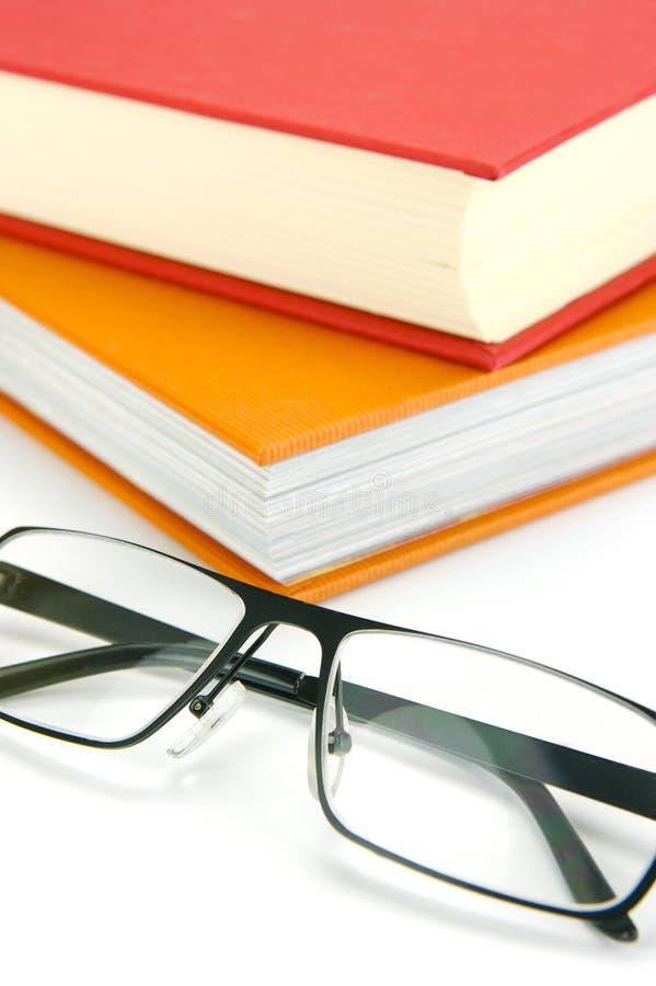 Books and glasses stock photo. Image of book, sight, optical - 15321154