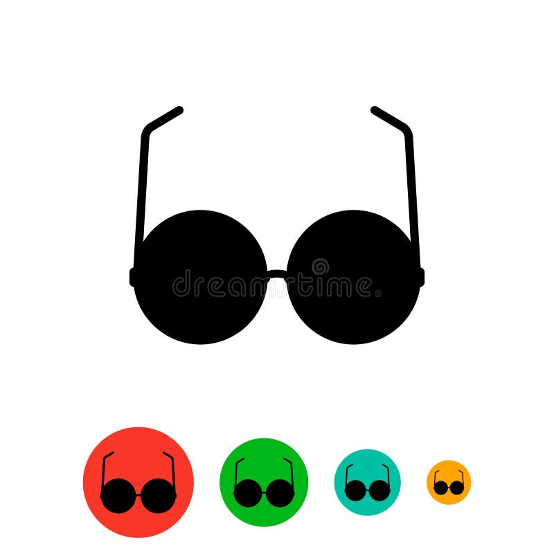 Reading Glasses Black Icon with Round Lenses. Element for a Website for ...