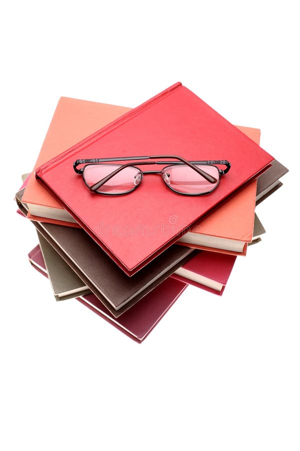 Reading glasses on books stock image. Image of novels - 3601309