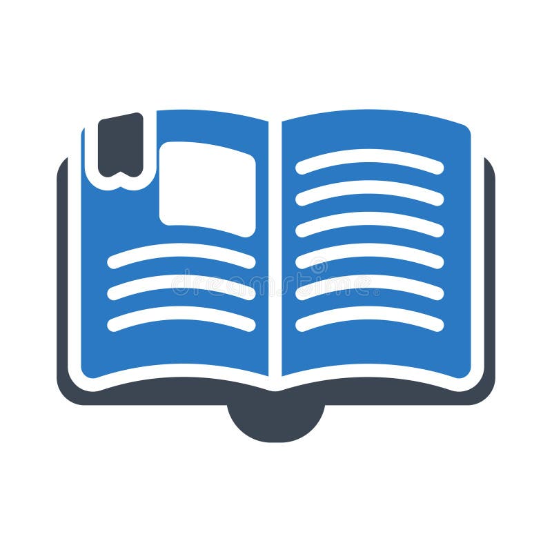 Reading Glyph Colour Vector Icon Stock Vector - Illustration of page ...