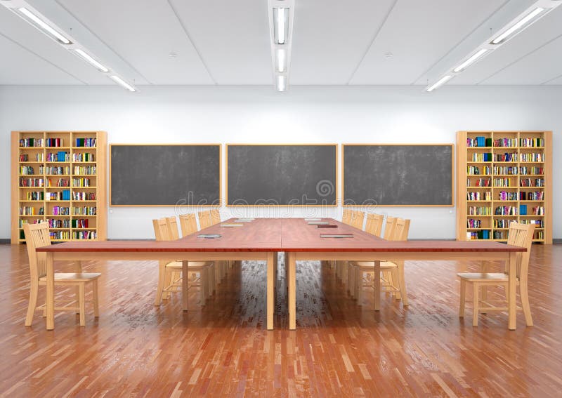 Reading hall interior. stock image. Image of read, equipment - 118402829