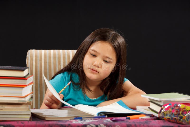 Reading Homework stock image. Image of education, read - 21117983