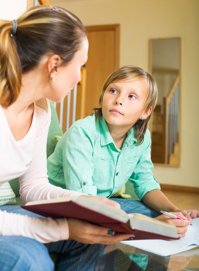 Reading homework stock image. Image of assistance, people - 43464879