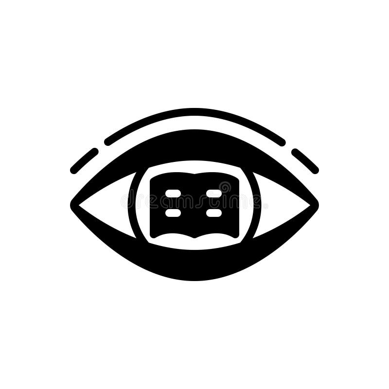 Black Solid Icon for Reading, Study and Task Stock Vector ...