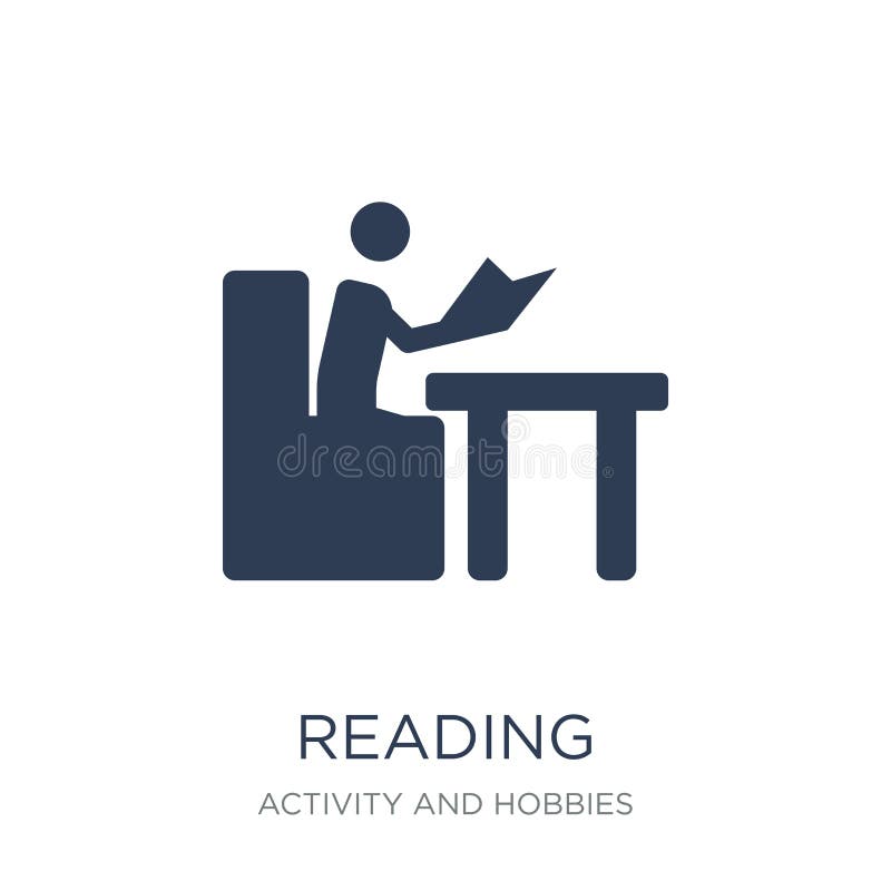 Reading Icon. Trendy Flat Vector Reading Icon on White Background from ...