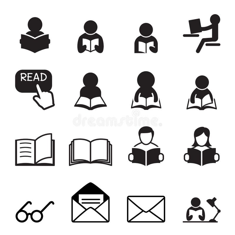 Reading icon stock vector. Illustration of paper, person - 72473051