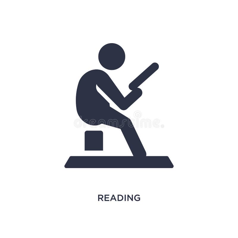 Boy Reading Icon on White Background. Simple Element Illustration from ...