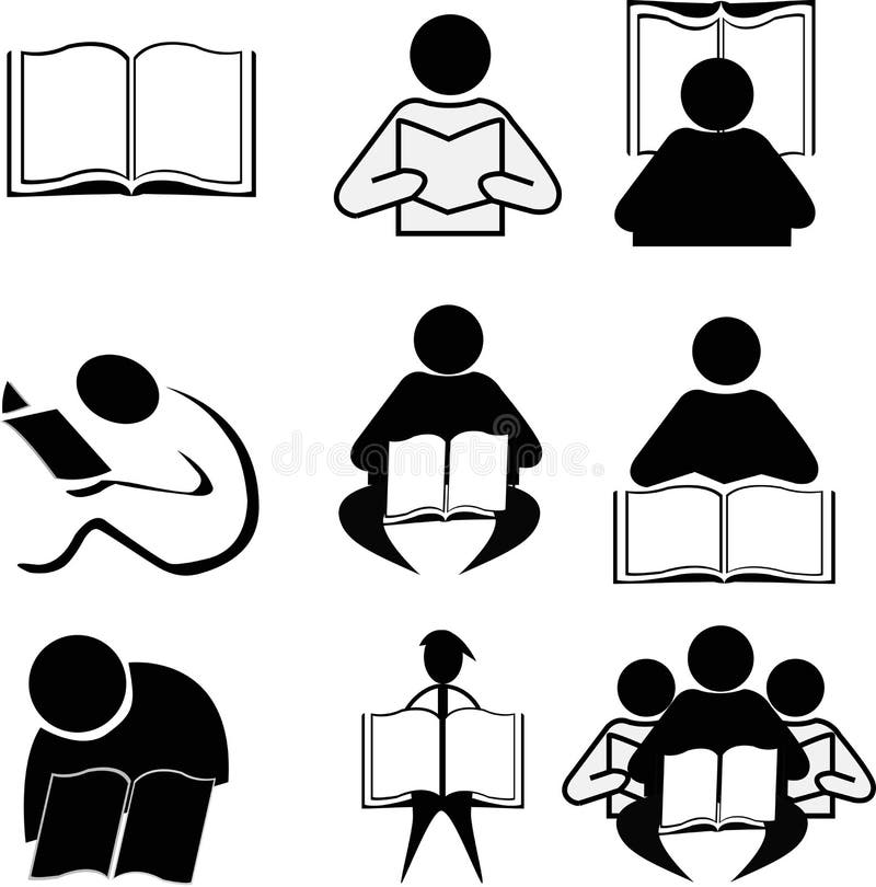 Reading Icons Stock Vector - Image: 39615634