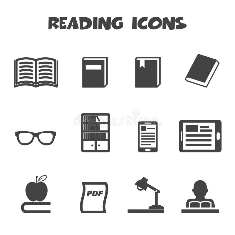 Reading icons stock vector. Illustration of knowledge - 40981264