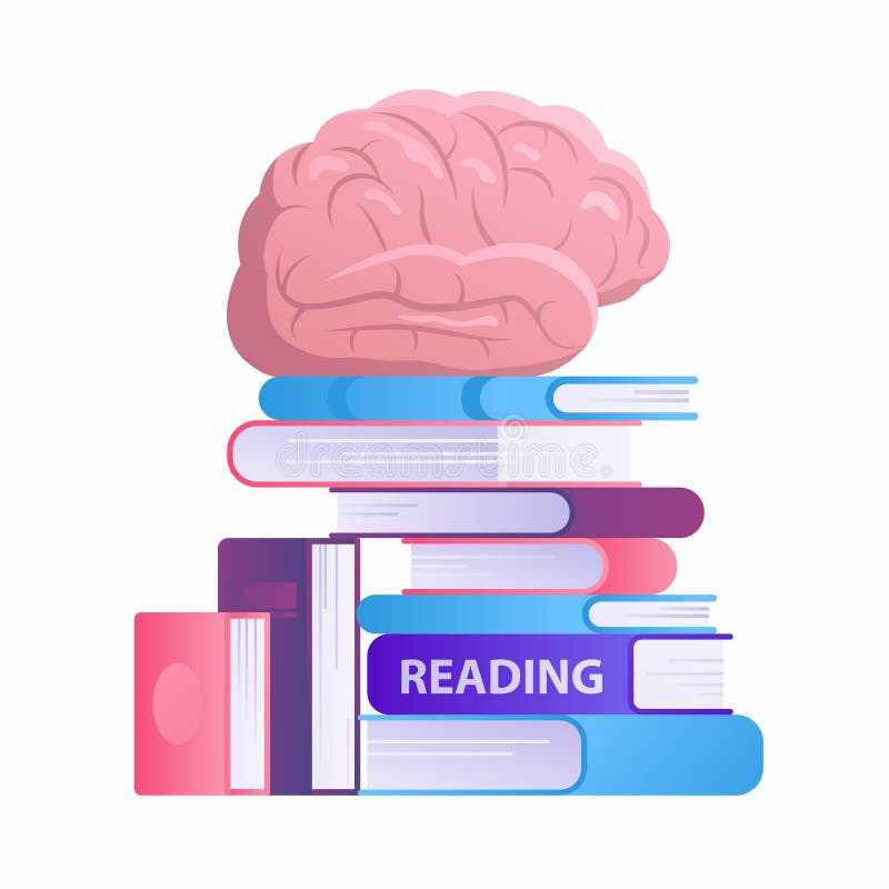 Reading and Improving Knowledge Concept Flat Illustration Isolated on ...