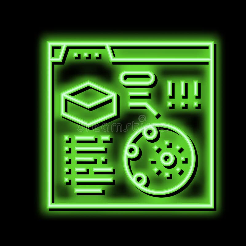 Reading Information of Soil Testing in Internet Neon Glow Icon ...