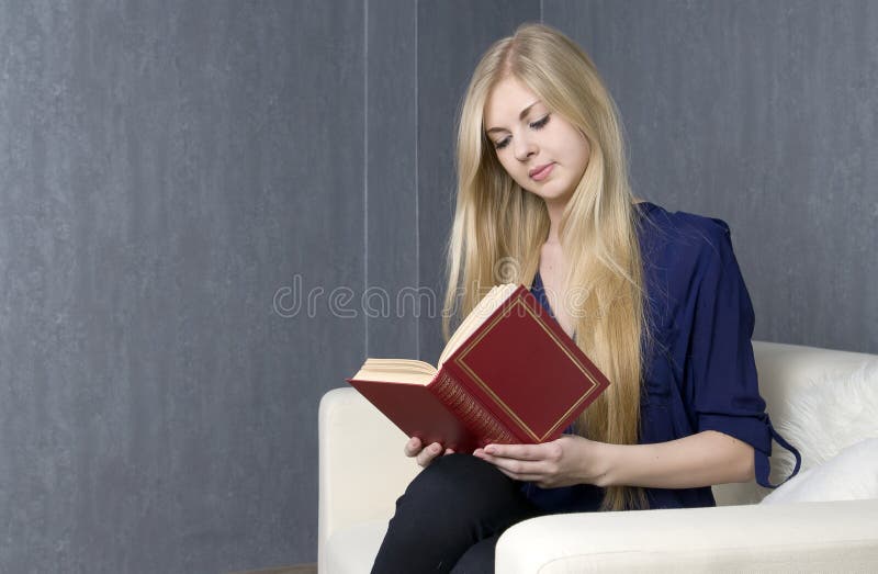 Nice Girl Reading Dictionary Stock Photos - Free & Royalty-Free Stock ...