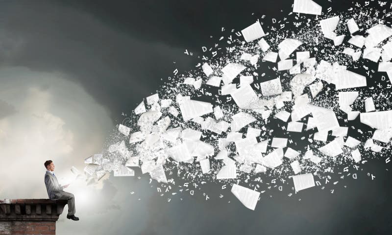 Reading in isolation stock image. Image of intelligent - 59797201