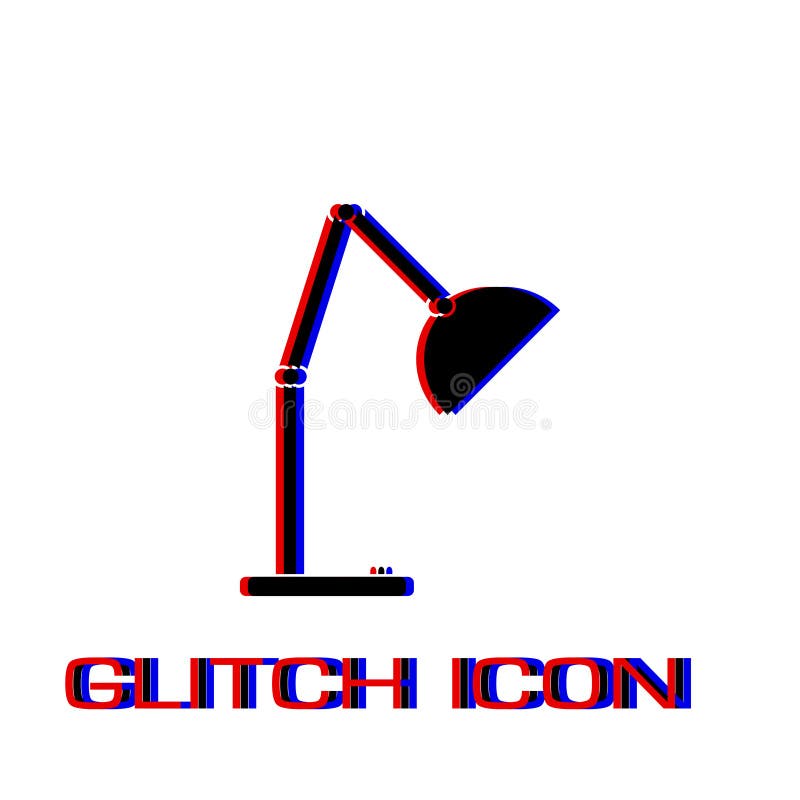 Reading lamp icon flat stock illustration. Illustration of light ...