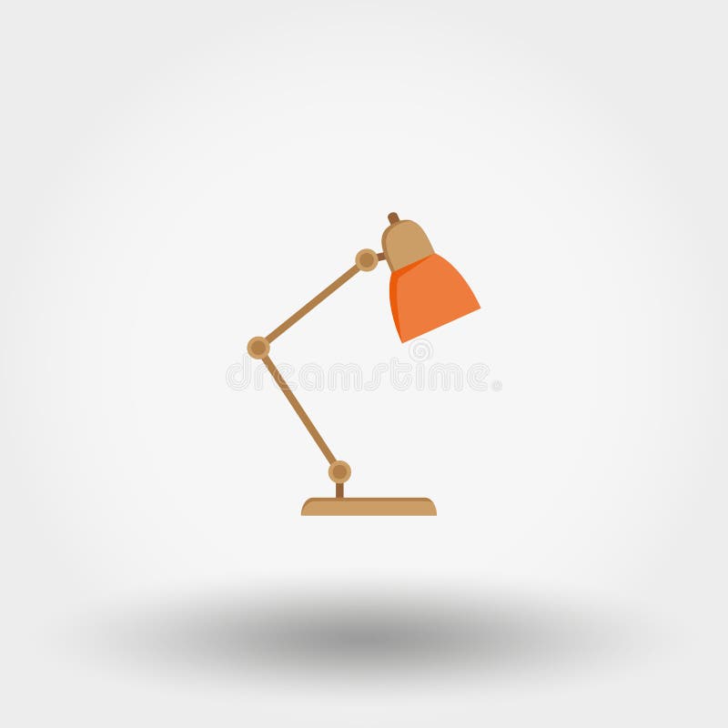 Reading Lamp. Icon. Vector. Flat. Stock Illustration - Illustration of ...