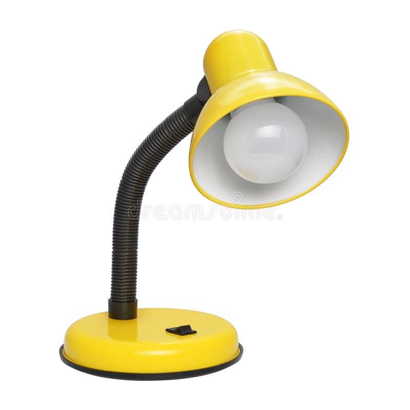 Reading Lamp Isolated on White Background Stock Image - Image of yellow ...