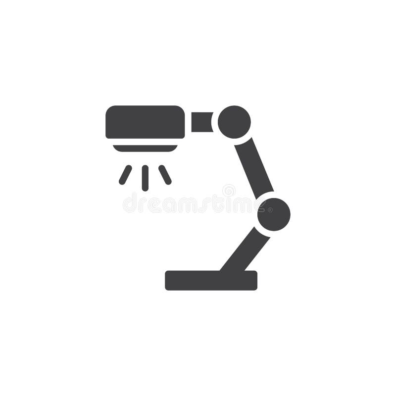 Reading lamp vector icon stock vector. Illustration of illuminate ...