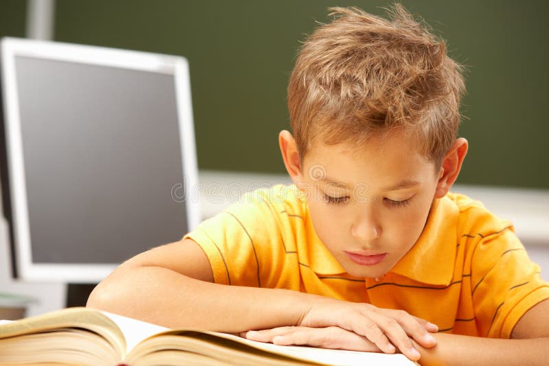 Reading lesson stock photo. Image of learn, book, diligent - 58733326