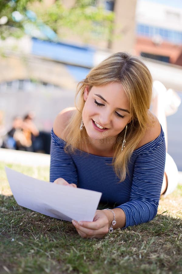 Reading letter stock photo. Image of holding, leisure - 62297902