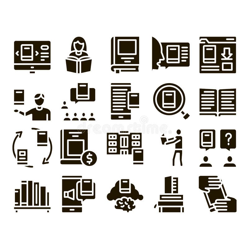 Library Pictograms Stock Illustrations – 600 Library Pictograms Stock ...
