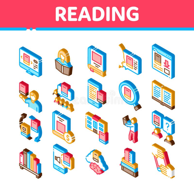 Reading Library Book Minimal Infographic Banner Vector Stock Vector ...