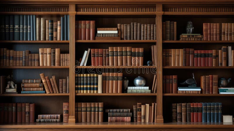 Reading library book shelf stock illustration. Illustration of ...