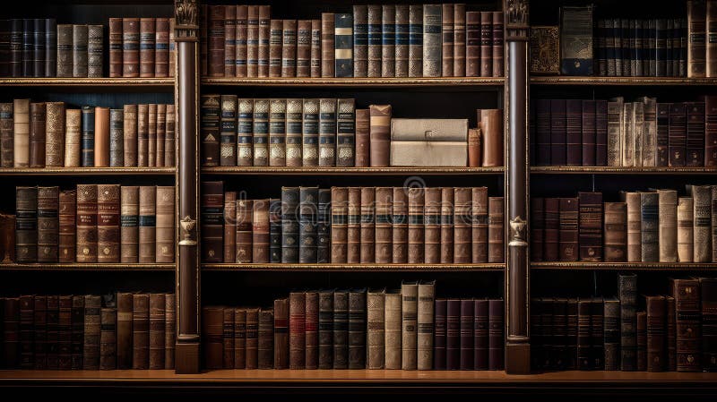 Reading library bookshelf stock illustration. Illustration of ...