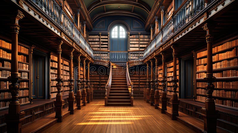 Reading library stack stock illustration. Illustration of catalog ...