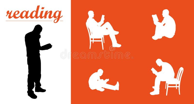 Reading man stock illustration. Illustration of student - 77963803