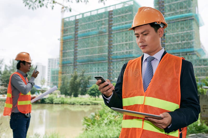 Reading message stock photo. Image of construction, engineer - 75562186