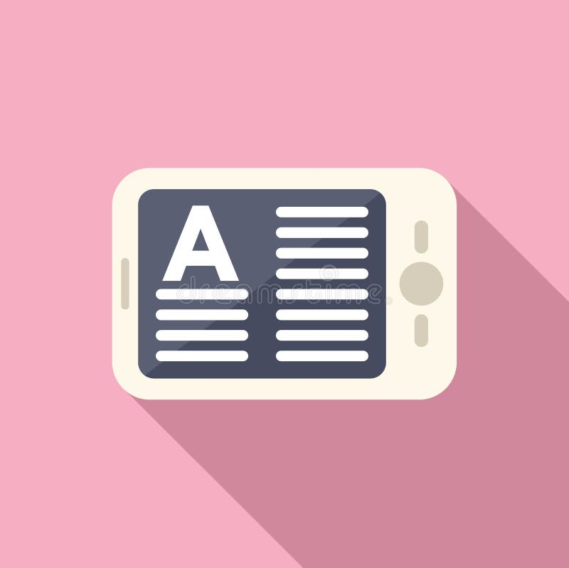 Reading New Digital Book Icon Flat Vector. Modern Device Stock ...