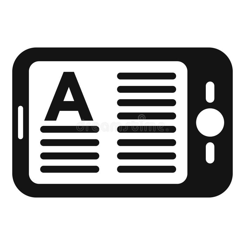 Reading New Digital Book Icon Simple Vector. Modern Device Stock Vector ...