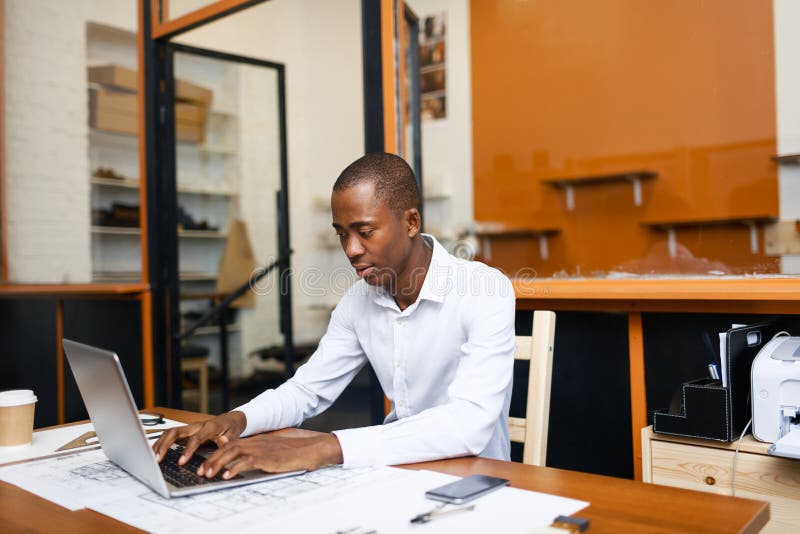 Reading online data stock photo. Image of businessman - 89040166