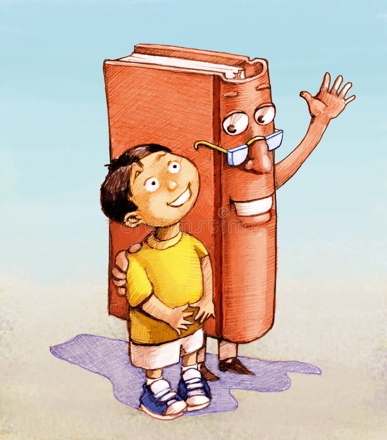 Reading opens the future stock illustration. Illustration of library ...