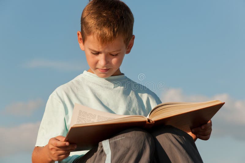 Reading outside stock photo. Image of life, expression - 15976340