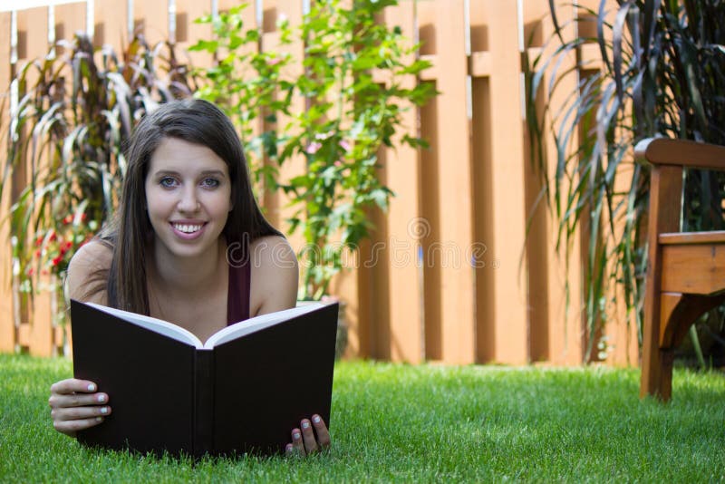 Reading Outside - Copyspace Stock Photo - Image of caucasian, person ...