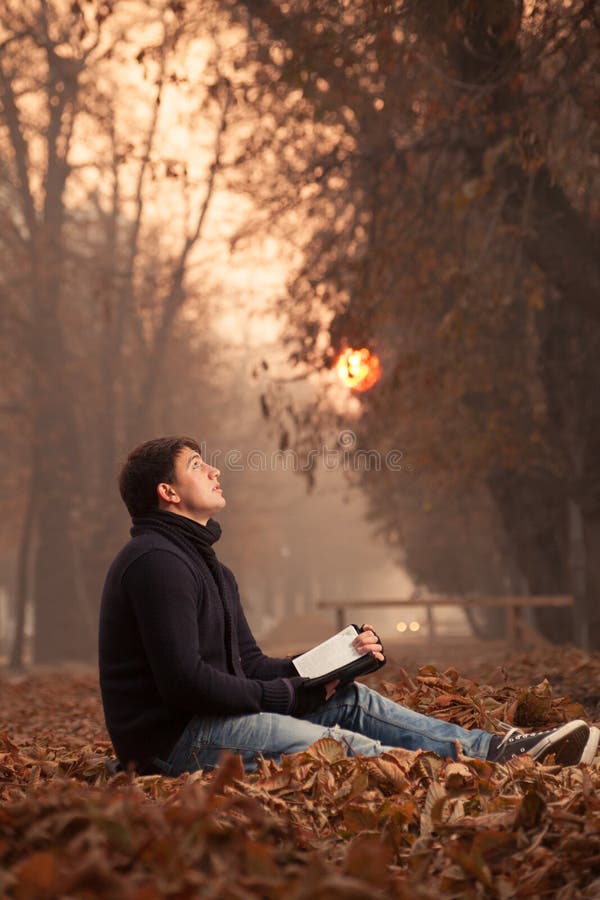Reading outside stock photo. Image of yellow, casual - 51815826