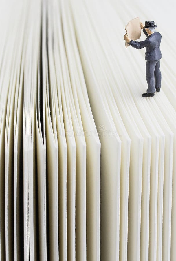Reading the paper stock image. Image of read, paper, perspective - 95524557