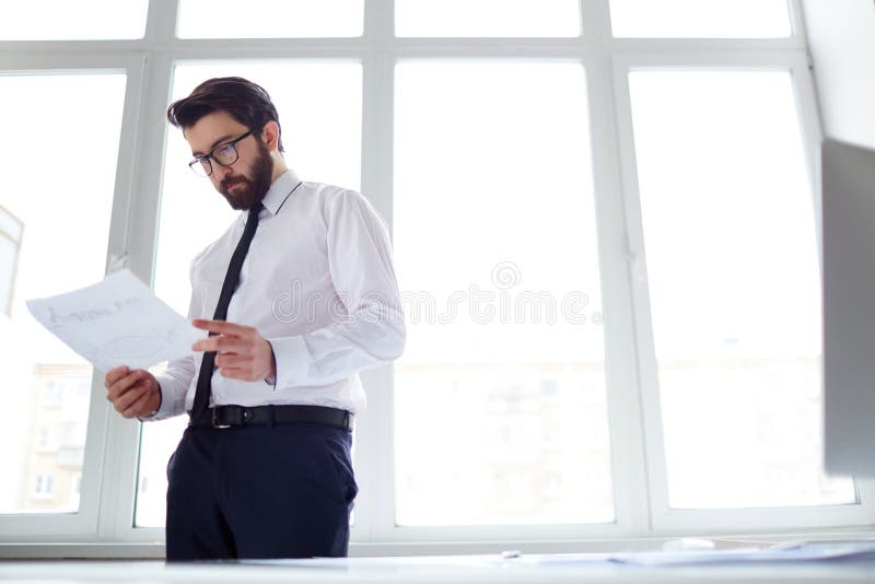 Reading paper stock photo. Image of masculine, male, formal - 59007468