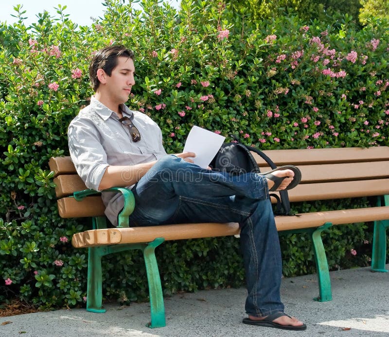Sitting on Park Bench stock photo. Image of sitting, solitude - 10074726