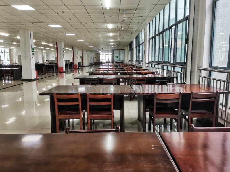 Empty Reading Room, Tables in Library, Nobody Stock Image - Image of ...