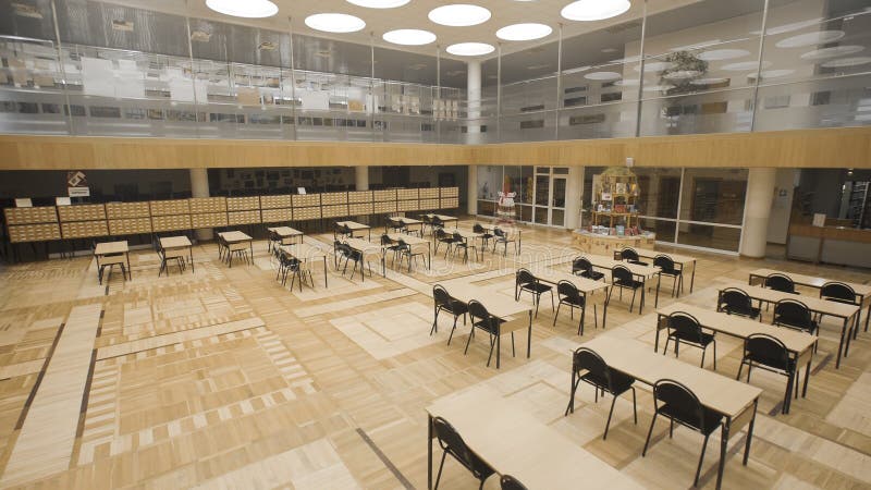 4K. Reading Room in the Library Stock Photo - Image of information ...
