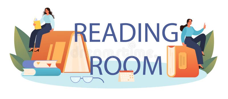 Librarian Typographic Header Concept. Library Staff Holding and Sorting ...